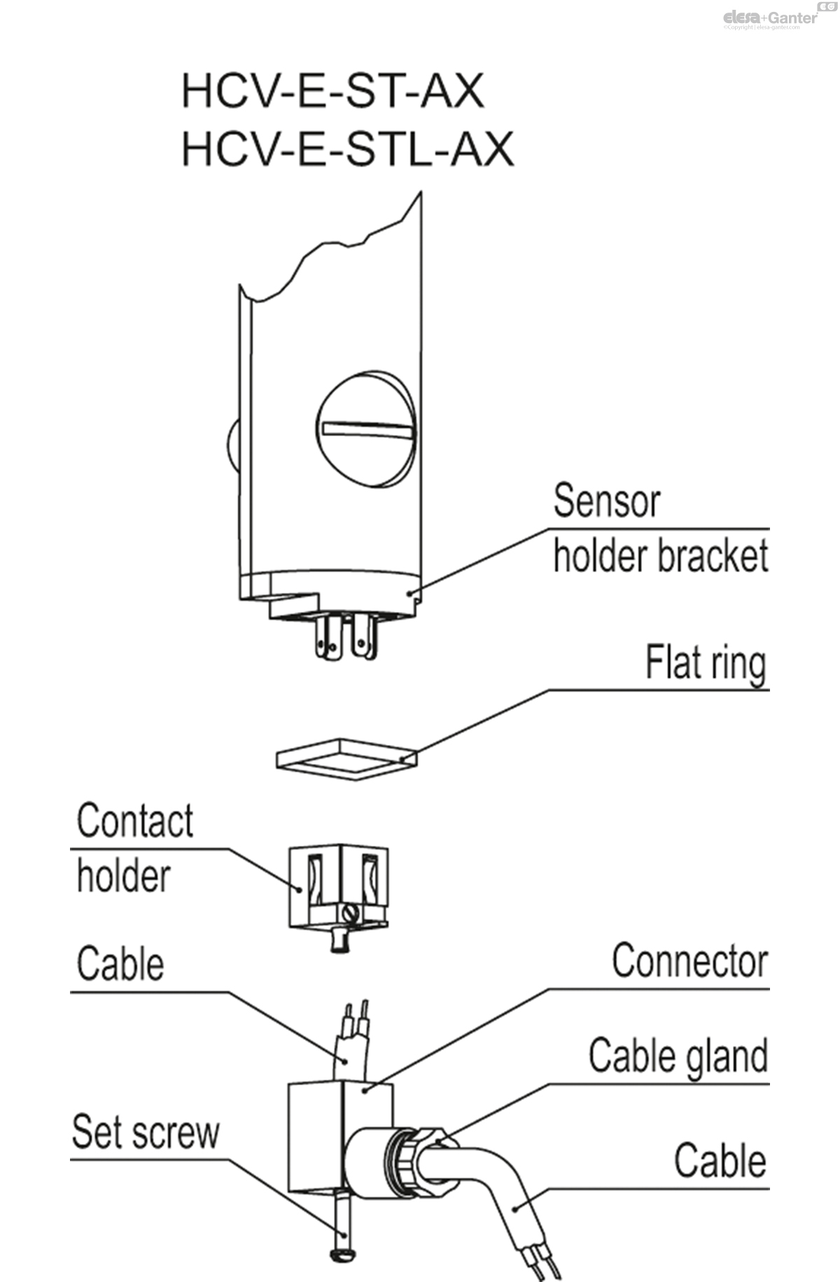 HCV-E-S Electrical level indicators | Elesa+Ganter