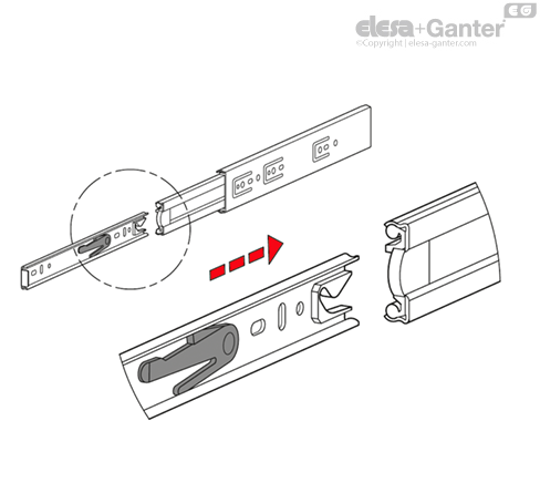 GN 1412 Telescopic Slides | Elesa+Ganter