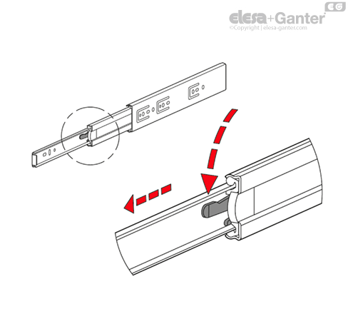 GN 1412 Telescopic Slides | Elesa+Ganter