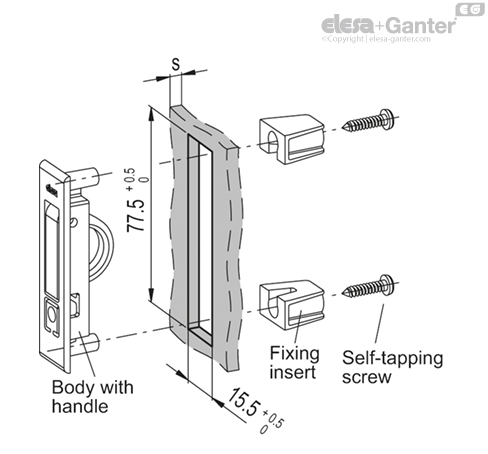 MRH Folding handles with recessed tray | Elesa+Ganter