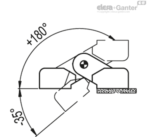 Pass-through holes, countersunk-head screws | Elesa+Ganter